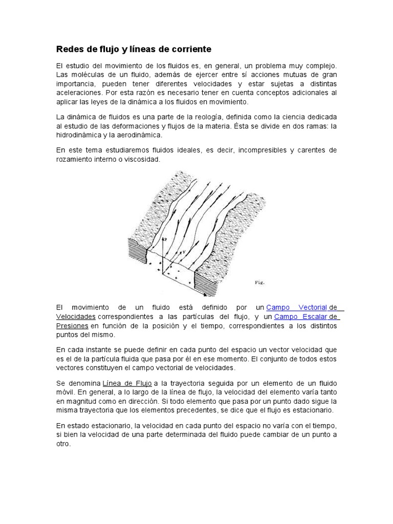 Líneas de Corriente y Redes de Flujo | PDF | Movimiento (física ...
