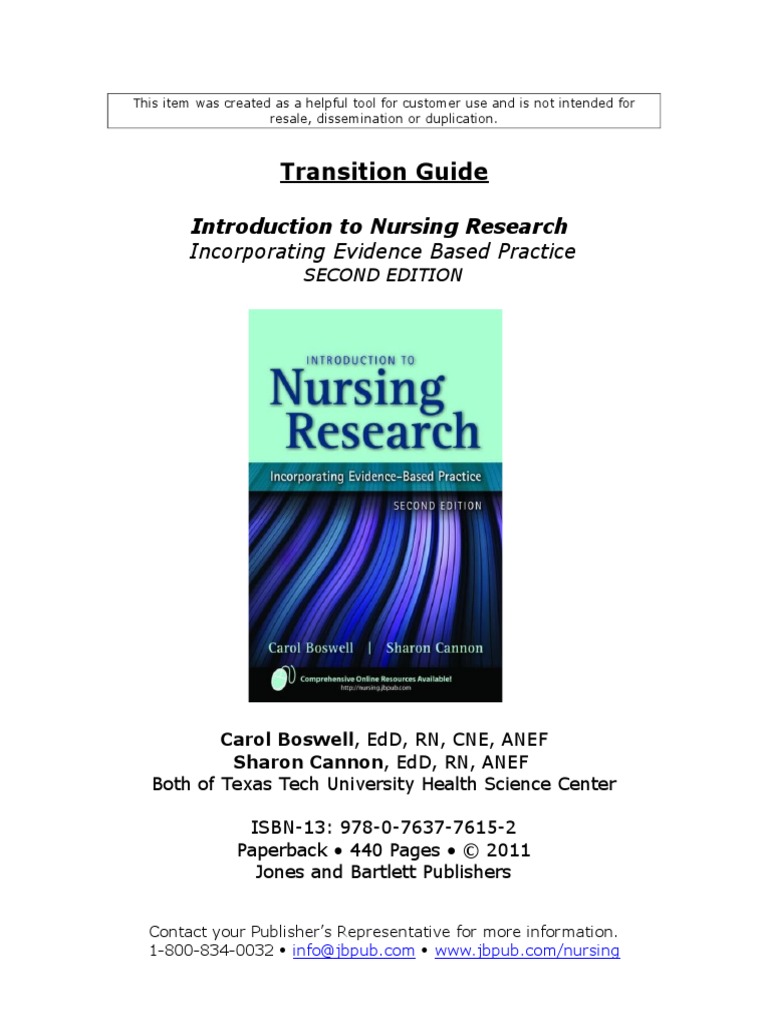 Boswell Transition Guide | PDF | Evidence Based Medicine | Qualitative ...