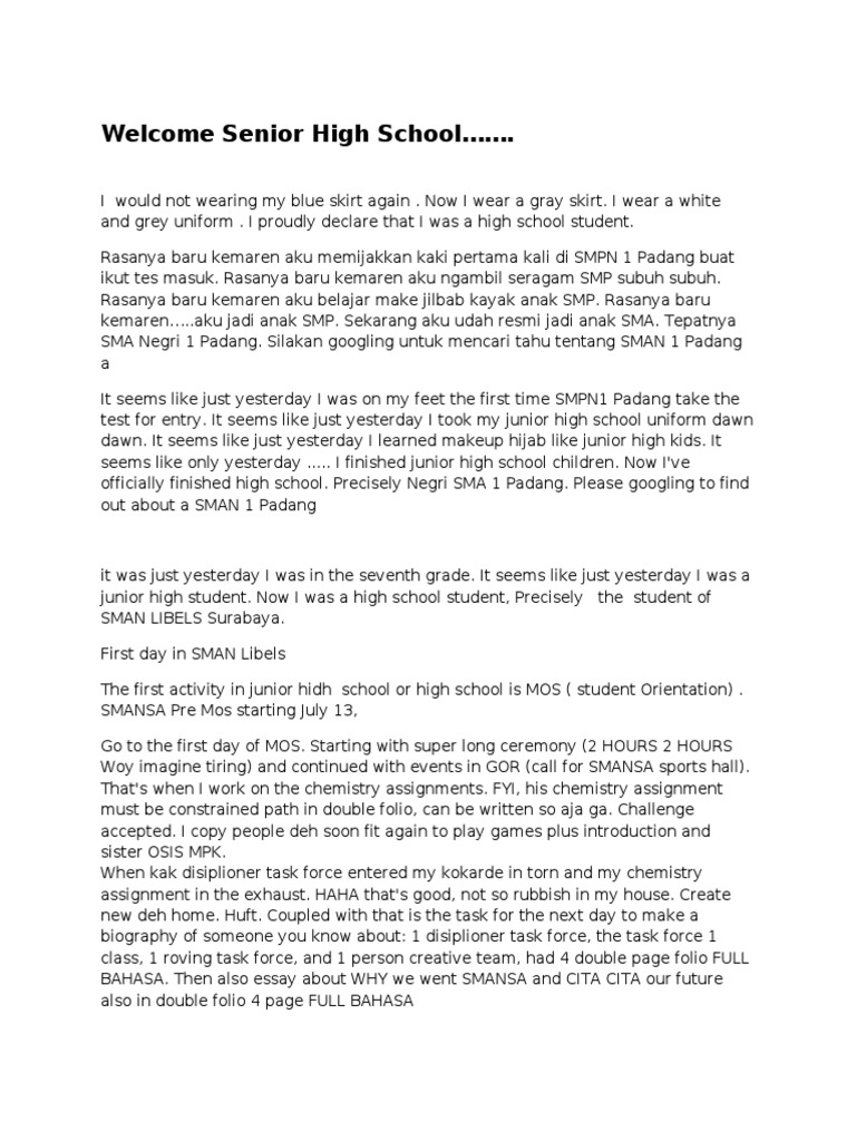 Welcome Senior High School | PDF | Secondary School | Educational Stages