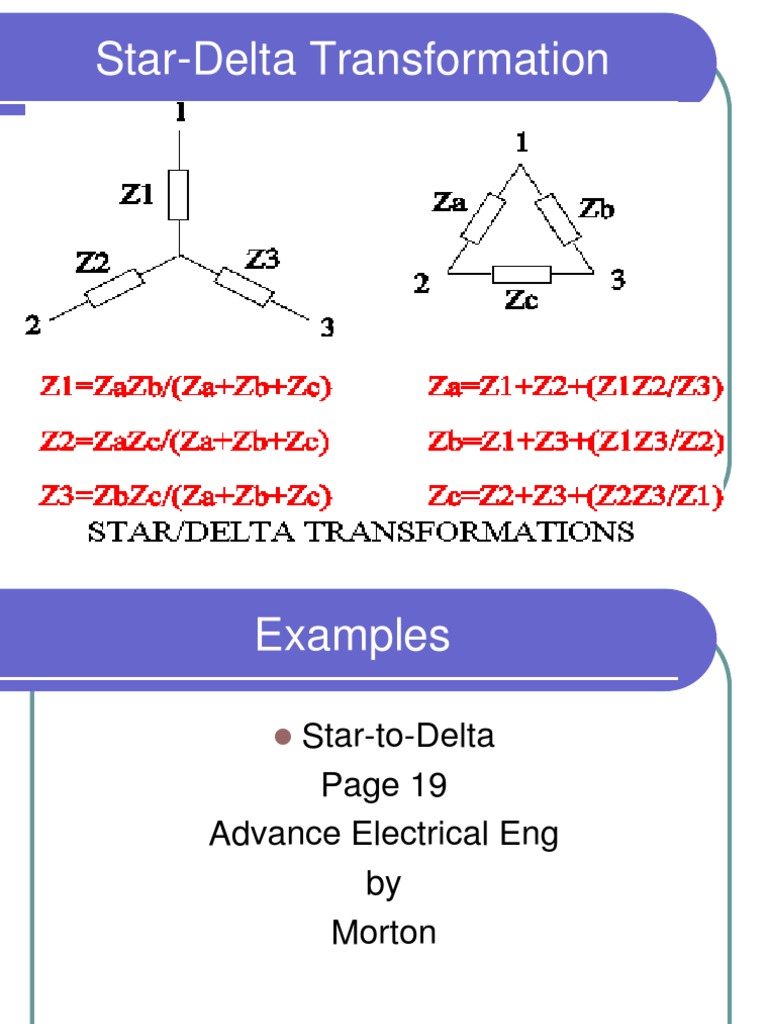 Lect 13 Star-Delta Transformation | PDF | Determinant | Linear Algebra