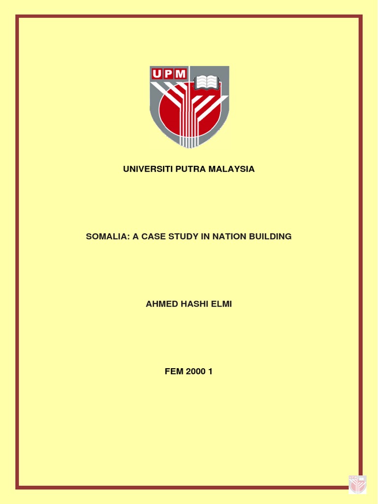 Case Study Somalia | PDF | Somalia | Horn Of Africa