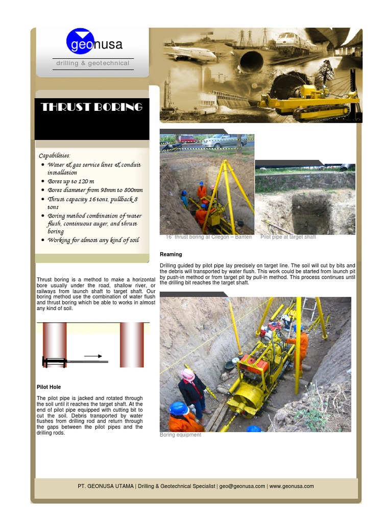 Brosur Thrust Boring | PDF