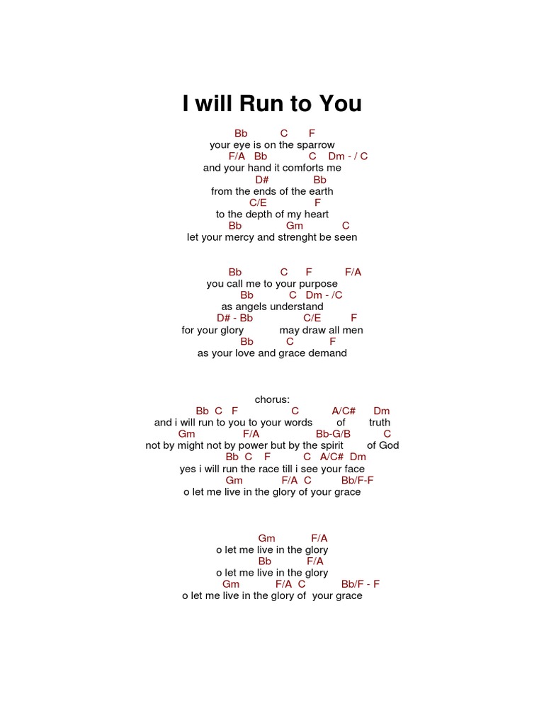 I Will Run To You PDF | PDF