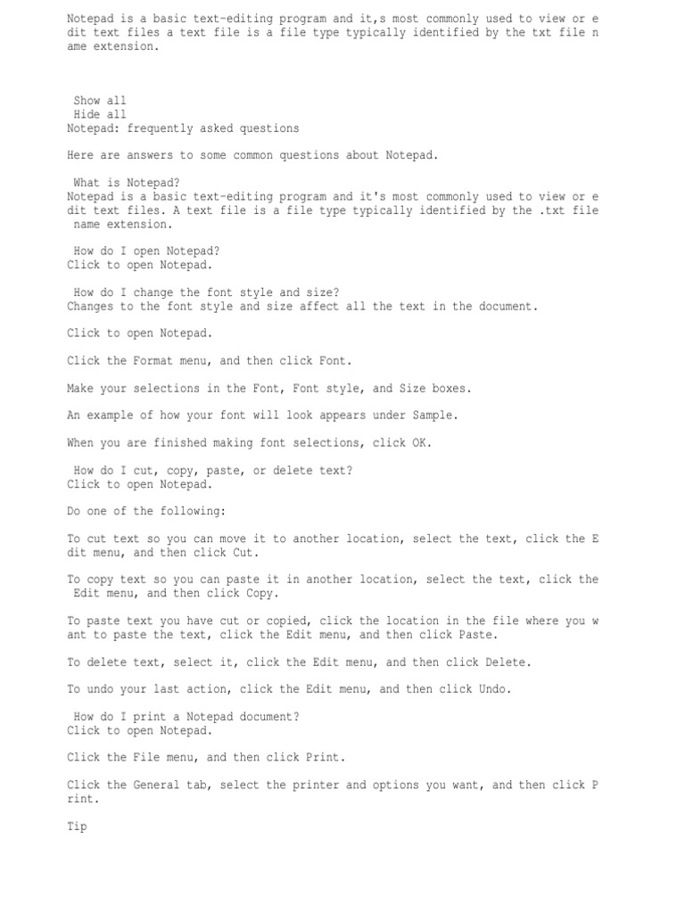 Notepad | PDF | Text File | Computer File