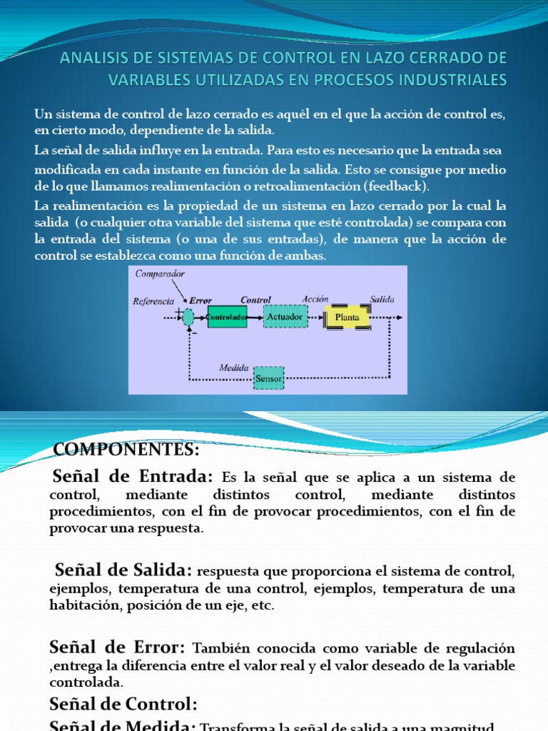 Analisis de Sistemas de Control en Lazo Cerrado | PDF | Sistema de ...