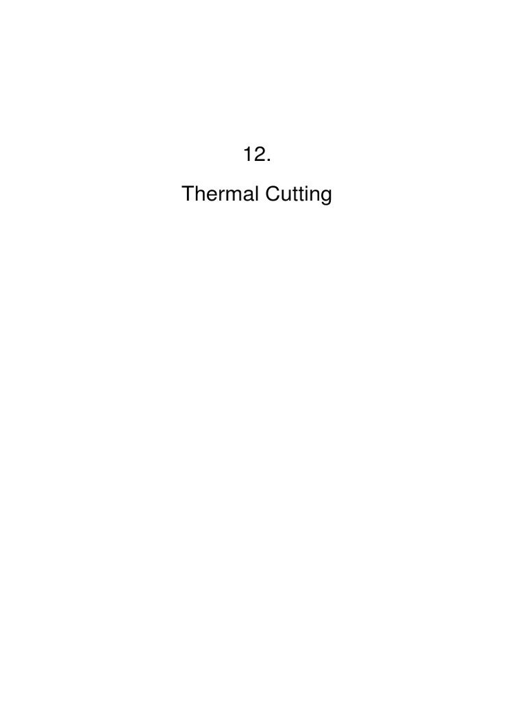 Thermal Cutting | PDF