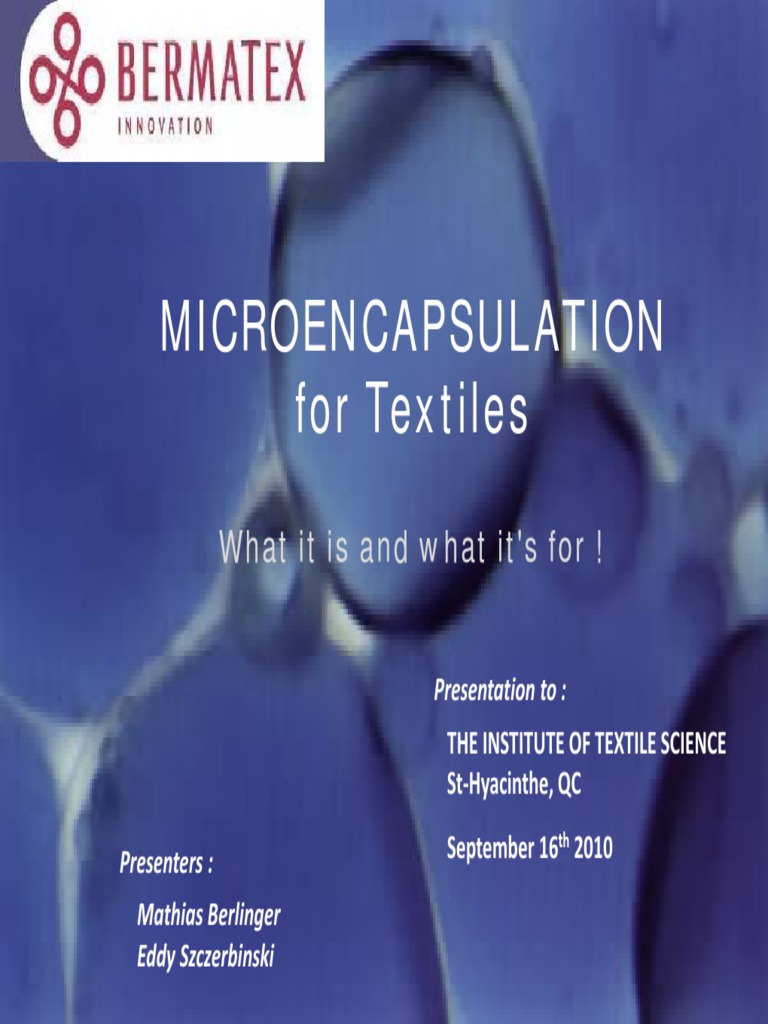 Microencapsulation PDF | PDF | Chemistry | Materials