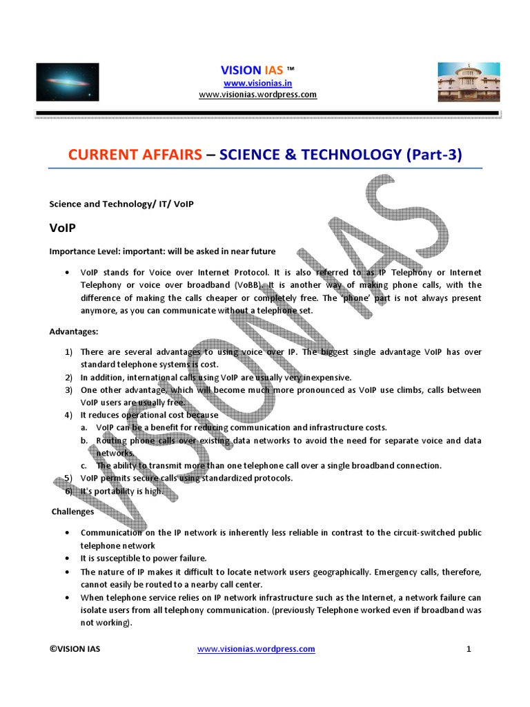Part III Current Affairs Science and Technology Vision Ias | PDF ...
