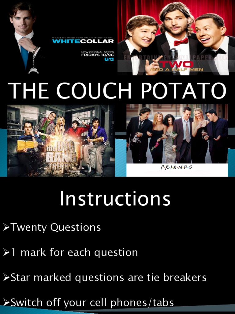 The Couch Potato Quiz | PDF | Leisure | Entertainment (General)