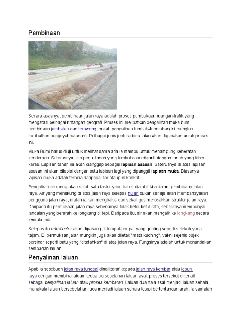 proses pembinaan jalan raya - Ava Nash