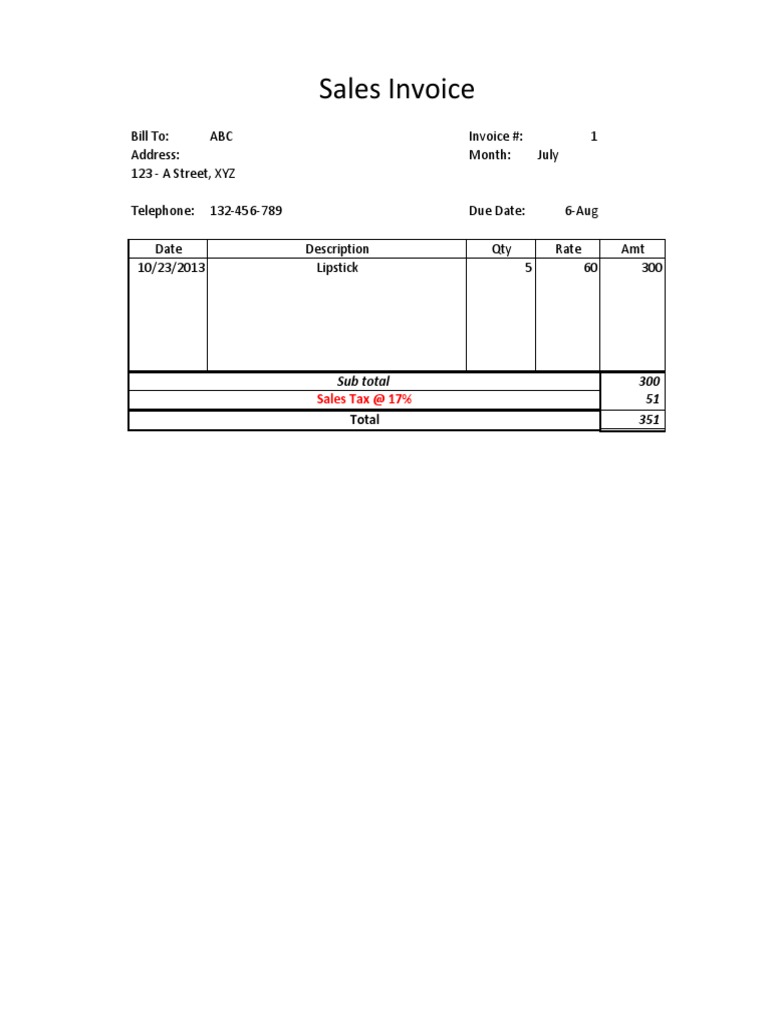 ABC Mobile Phone Invoice July 2013 | PDF | Business Documents | Accounting