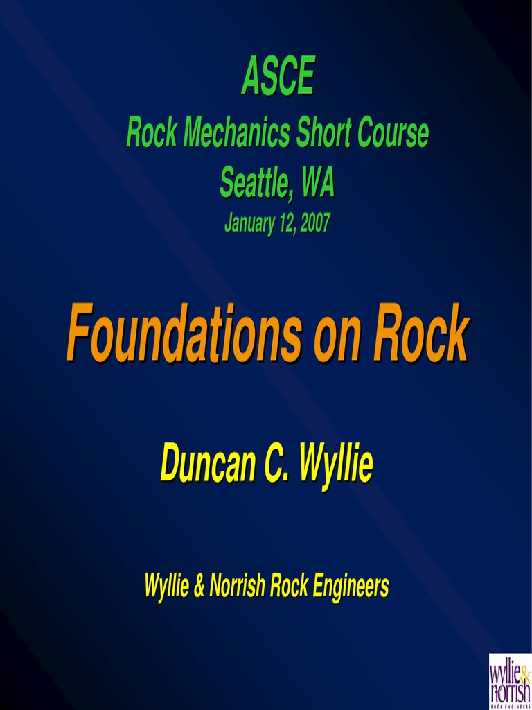 Foundations on Rock: Key Insights | PDF | Truss | Strength Of Materials