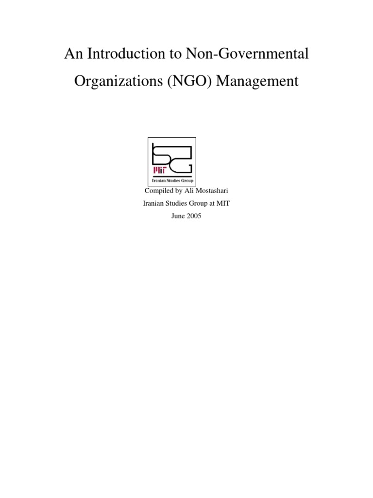 An Introduction To Non-Governmental Organizations (NGO) Management | PDF