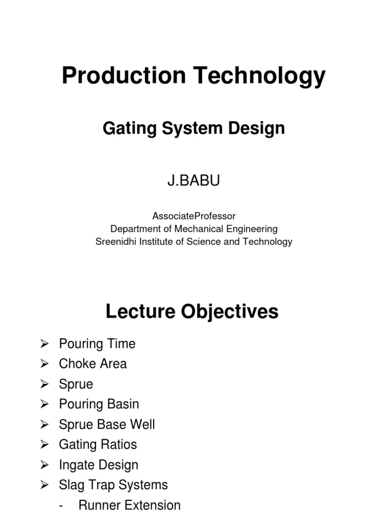 Gating System Design | PDF | Casting (Metalworking) | Metals