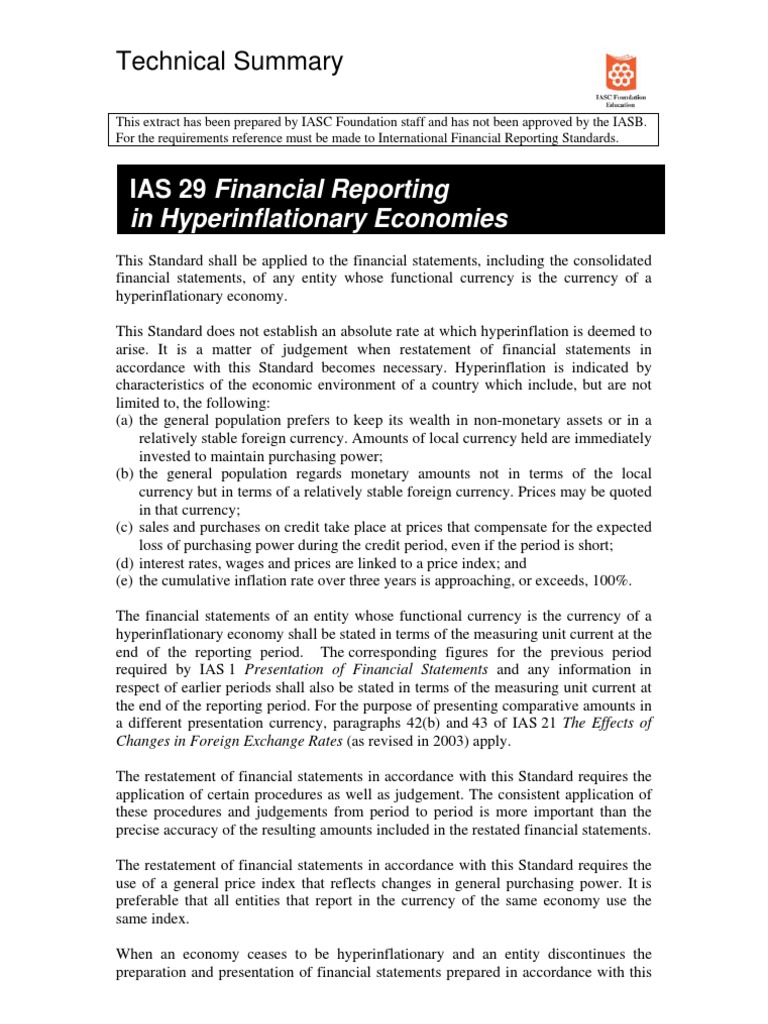 Ias 29 | PDF | International Financial Reporting Standards | Financial ...