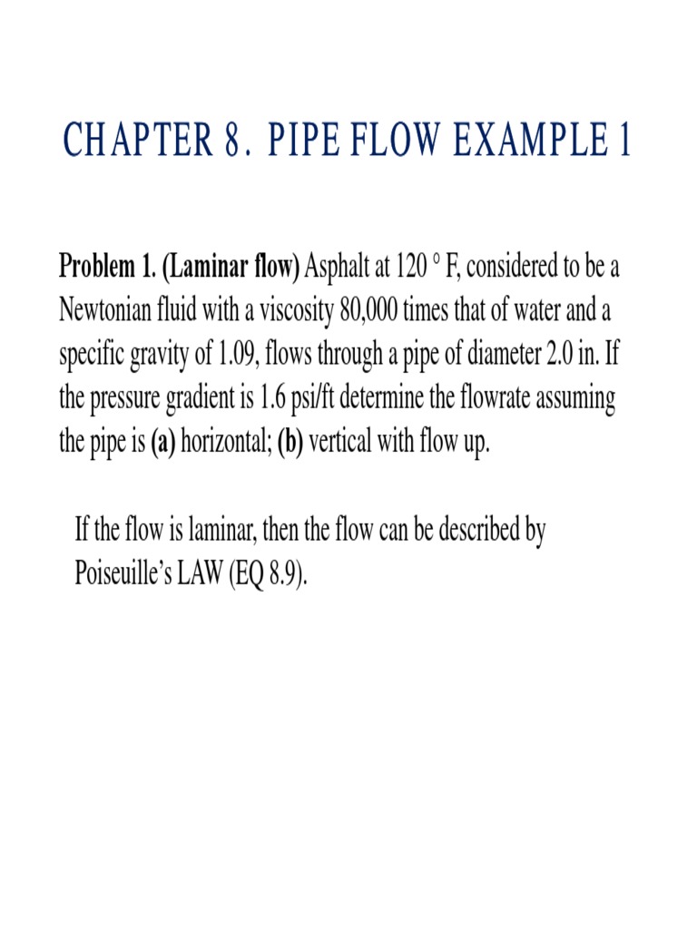 Example Pipe Flow Problems | Fluid Dynamics | Pressure