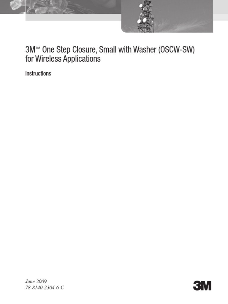 3M One Step Closure, Small With Washer (OSCW-SW) For Wireless ...