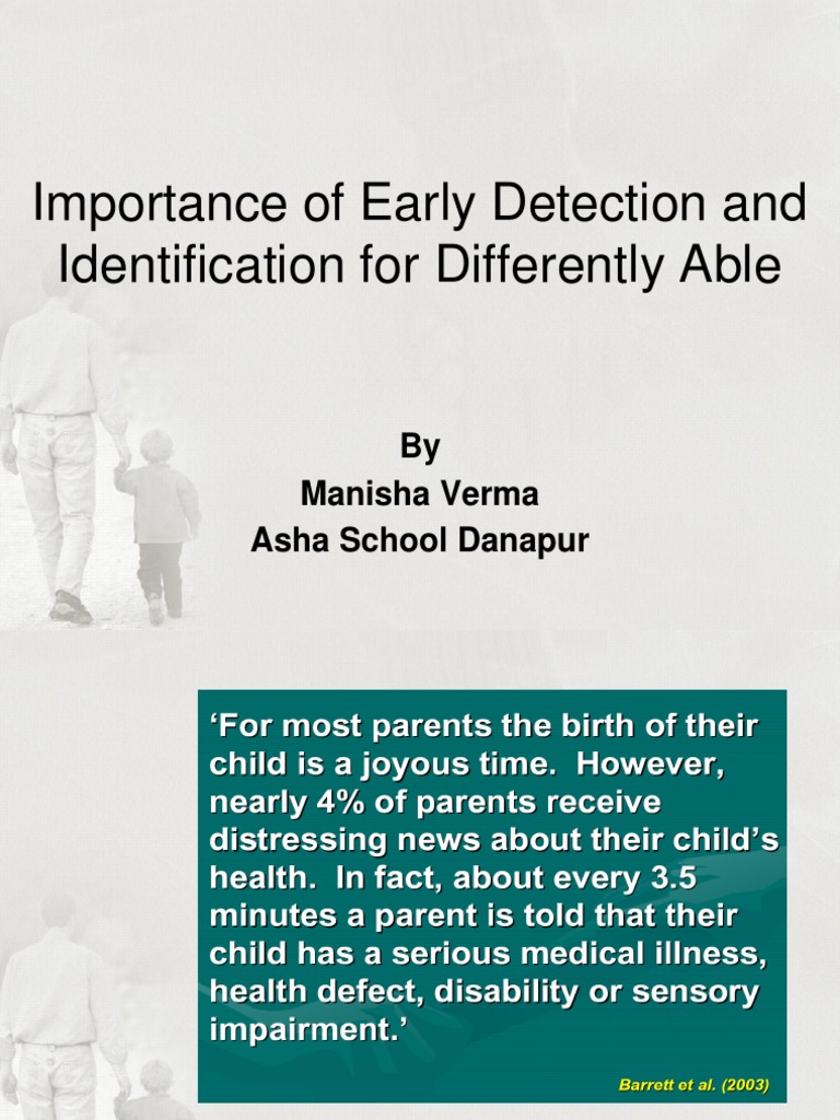 Benefits of Early Detection and Identification | PDF | Developmental ...