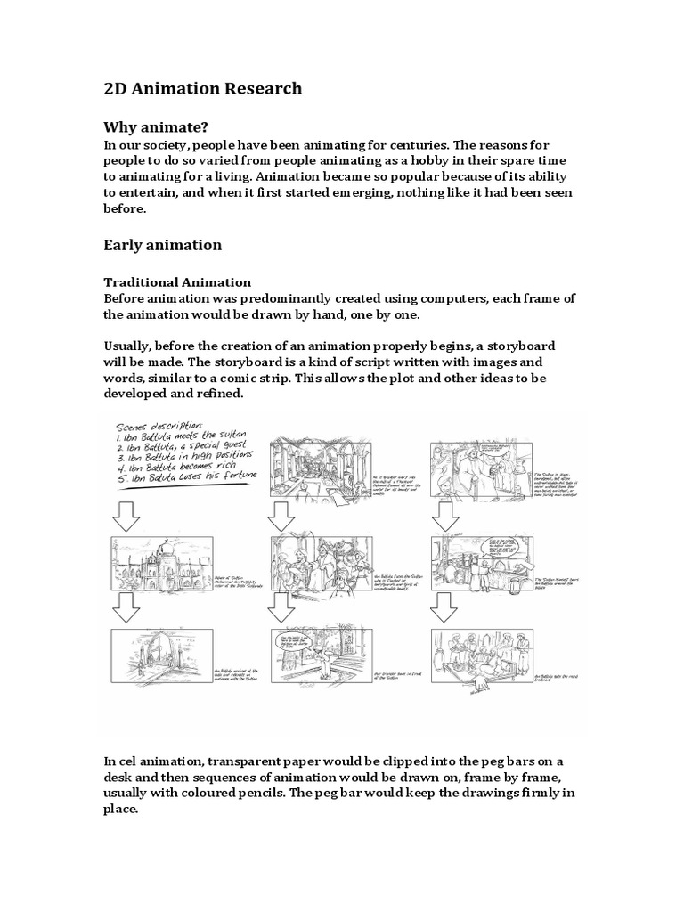 2d Animation Research | PDF | Animation | Computer Animation