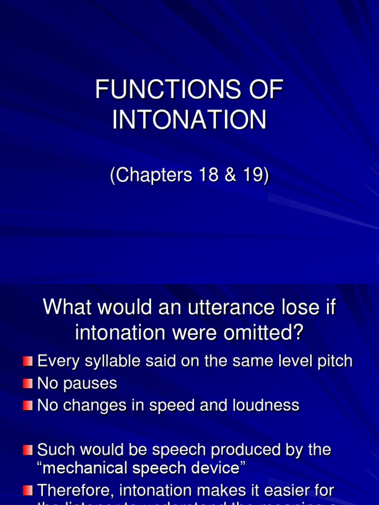 LECTURE - 14 - Functions of Intonation | PDF | Stress (Linguistics ...