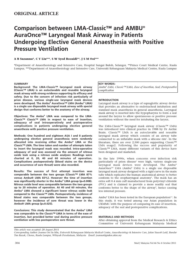 LMA Classic | Medical Specialties | Health Care