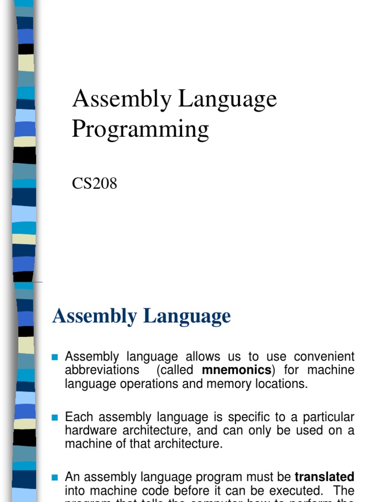 Sec5 2 1AssemblyPrograms | PDF | Instruction Set | Assembly Language
