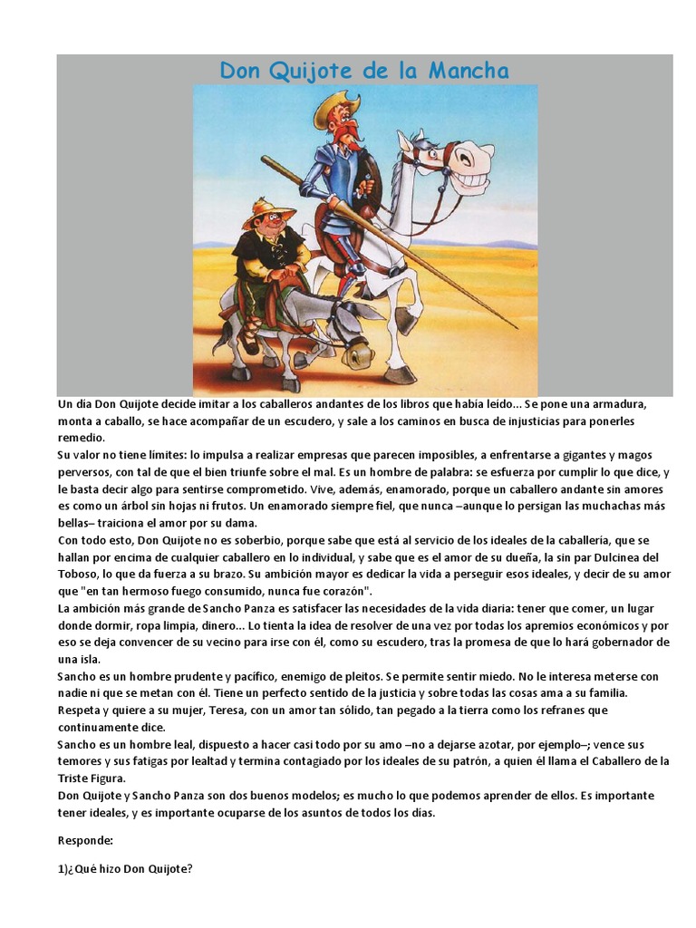 Don Quijote de La Mancha | PDF