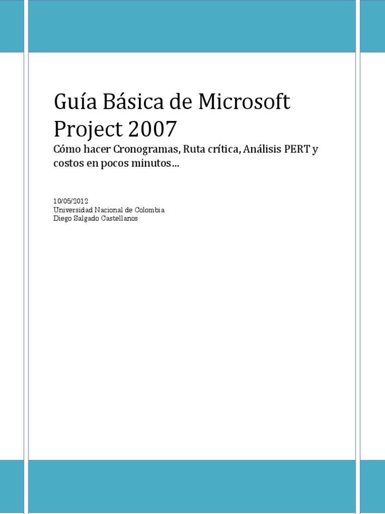 Tutorial Básico de Microsoft Project 2007 PDF | PDF | Microsoft | Point ...