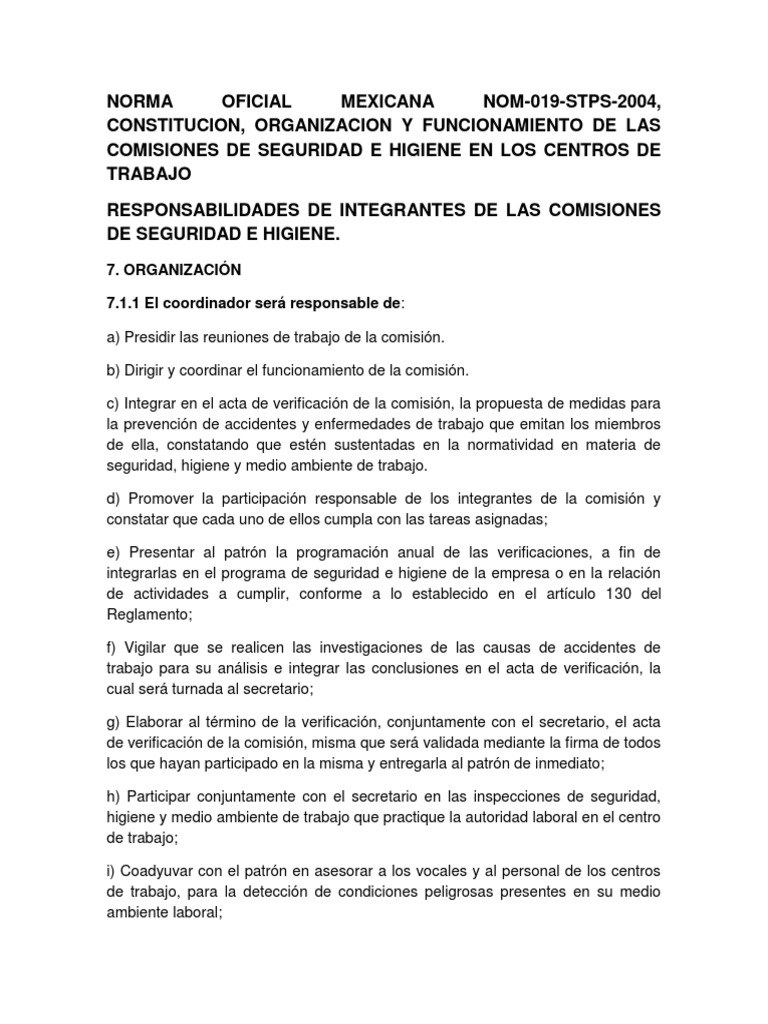 Norma Oficial Mexicana Nom-019 | PDF | México | Gobierno