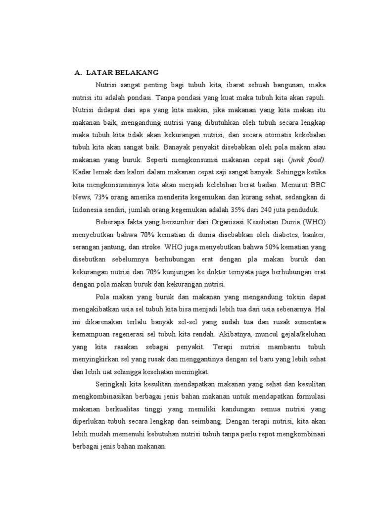 Terapi Nutrisi Fix | PDF