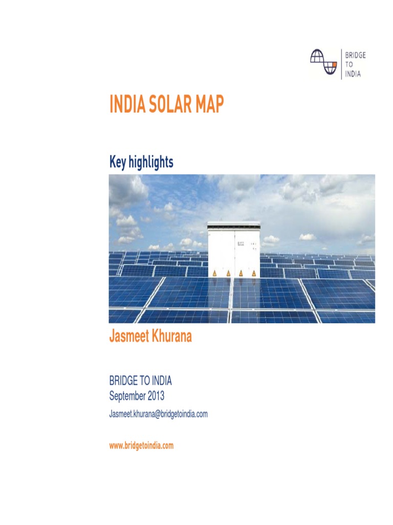 BRIDGE To INDIA - The India Solar Map - Presentation | PDF | Copyright ...