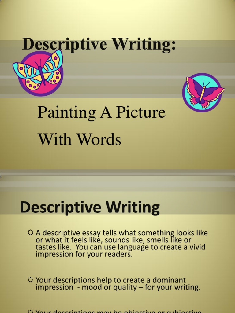 Descriptive Writing 1 | PDF | Anger | Adjective