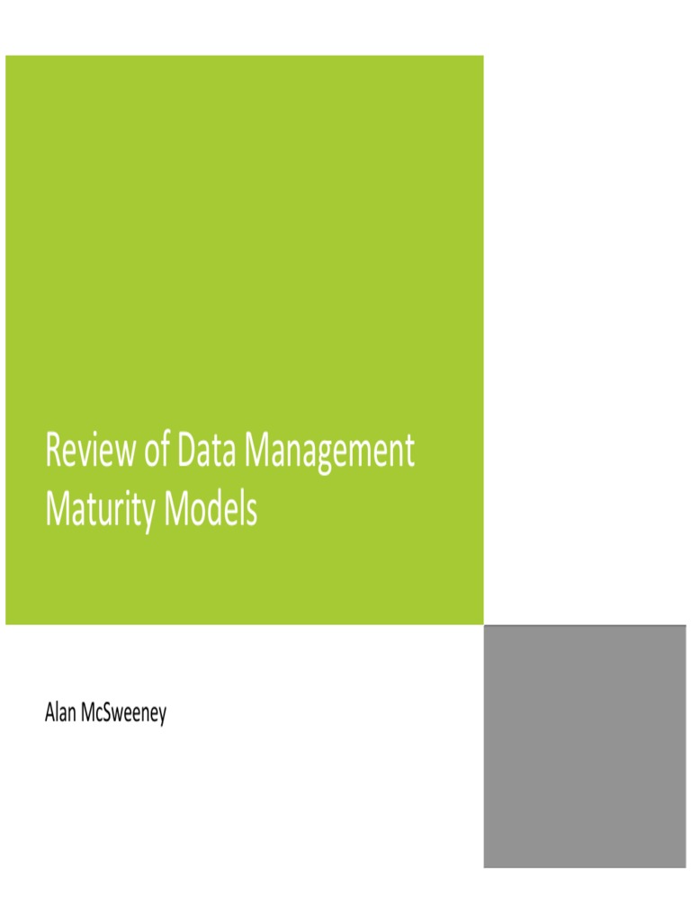 Review of Data Management Maturity Models | PDF | Business Intelligence ...