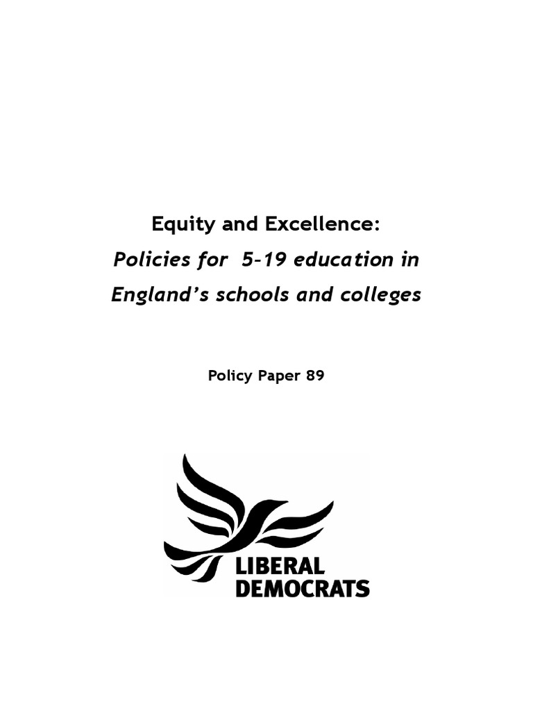 Equity and Excellence | PDF | Teachers | Curriculum