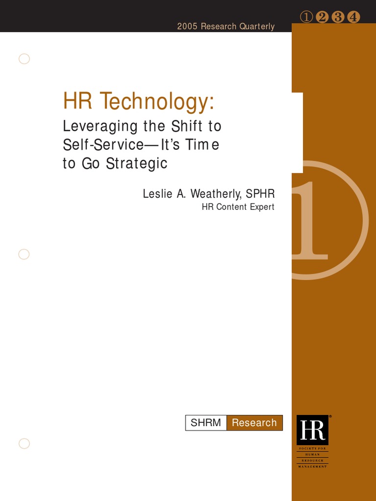 SHRM - Unit3 - HR Technology | PDF | Human Resource Management | Educational Technology