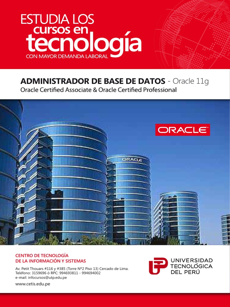 Administrador BD Oracle 11g | PDF | Oracle Corporation | Bases de datos