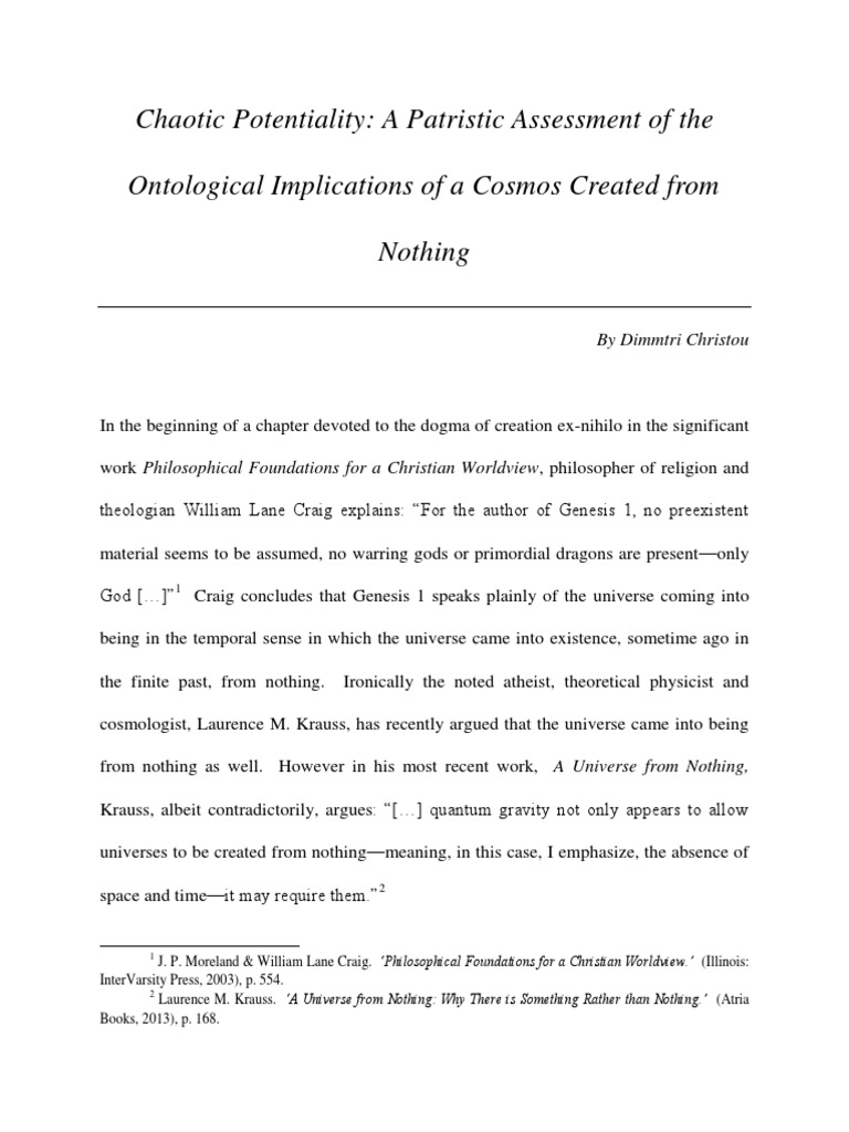 Athanasius Creation Ex Nihilo Download Free Pdf Logos Western