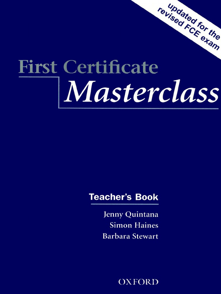 First Certificate Masterclass Teachers Book | PDF | Foreign Language Studies