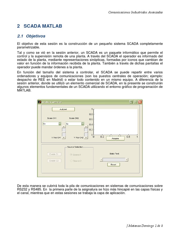 Scada Matlab | Descargar gratis PDF | Scada | Devolución de llamada (programación de computadora)