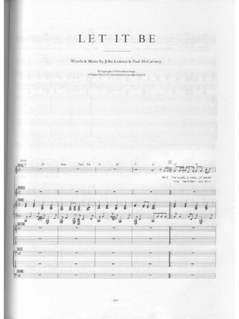 Let It Be - Full Score | PDF