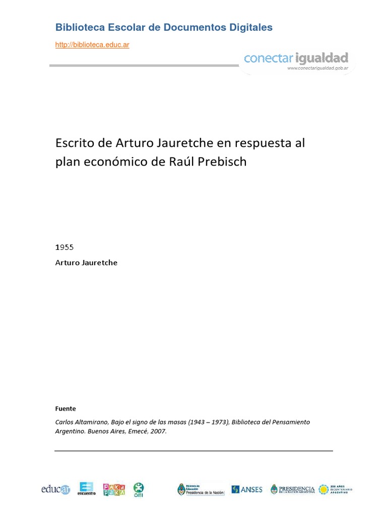 Plan Económico de Raúl Prebisch | Descargar gratis PDF | Inflación ...