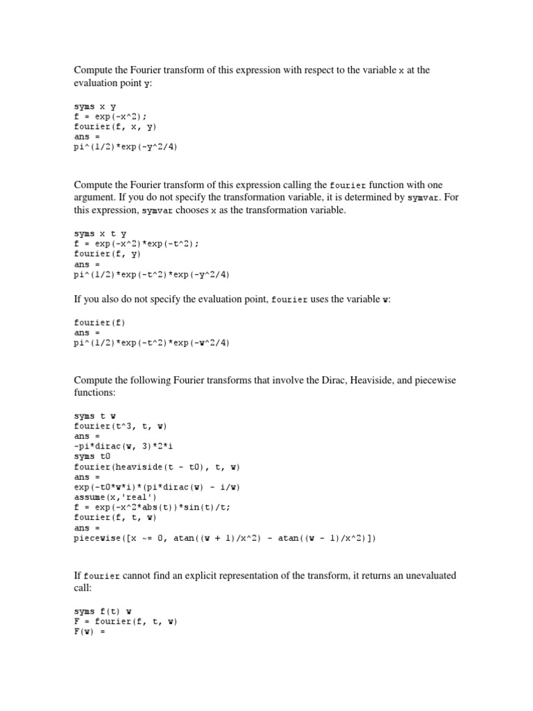 Fourier en Matlab | PDF | Transformada rápida de Fourier | Densidad ...