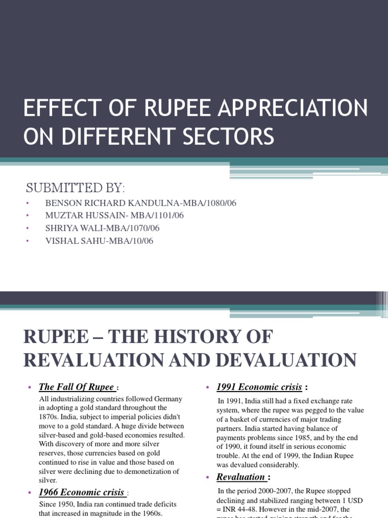 Effect of Rupee Appreciation On Different Sectors | PDF | Fixed ...
