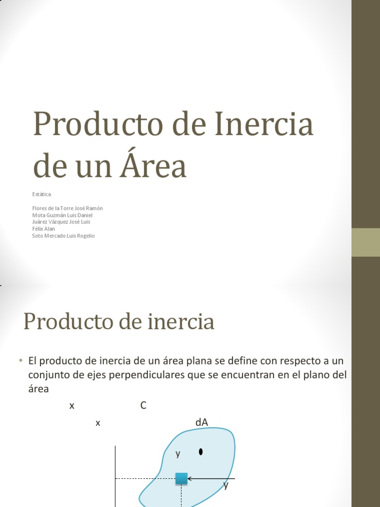 Producto de Inercia | PDF | Sistema coordinado | Mecánica