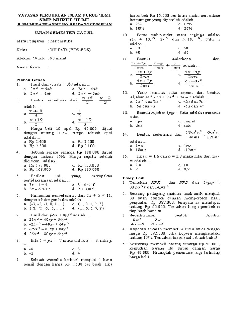 Soal Matematika | PDF