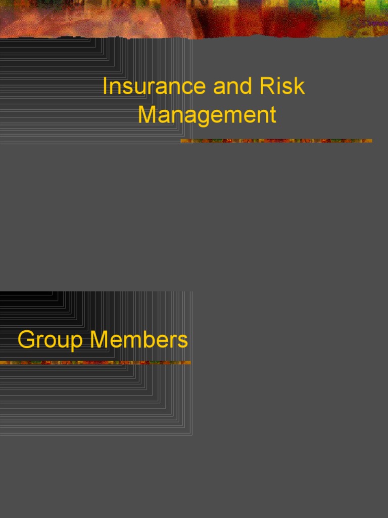 Final Risk Management Slides | PDF | Risk Management | Risk