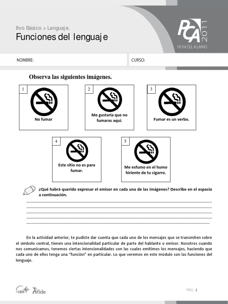 Ficha 7, Funciones Del Lenguaje | PDF | Semiótica | Comunicación