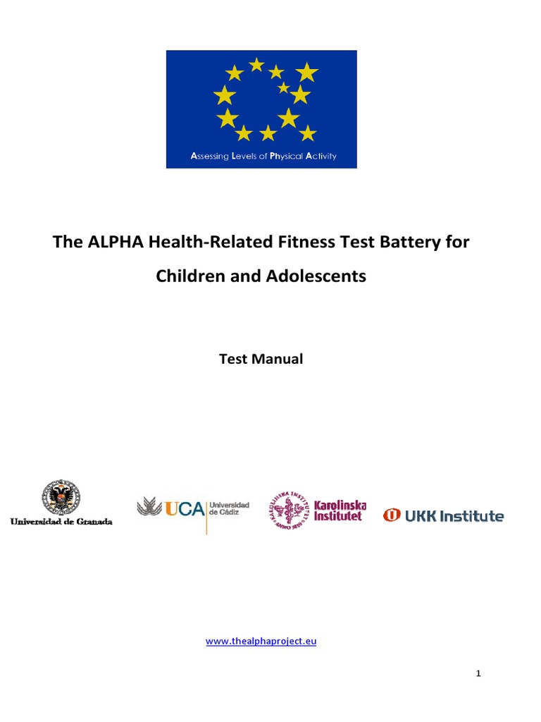 ALPHA-Fitness Test Manual For Children & Adolescents | PDF | Body Mass ...