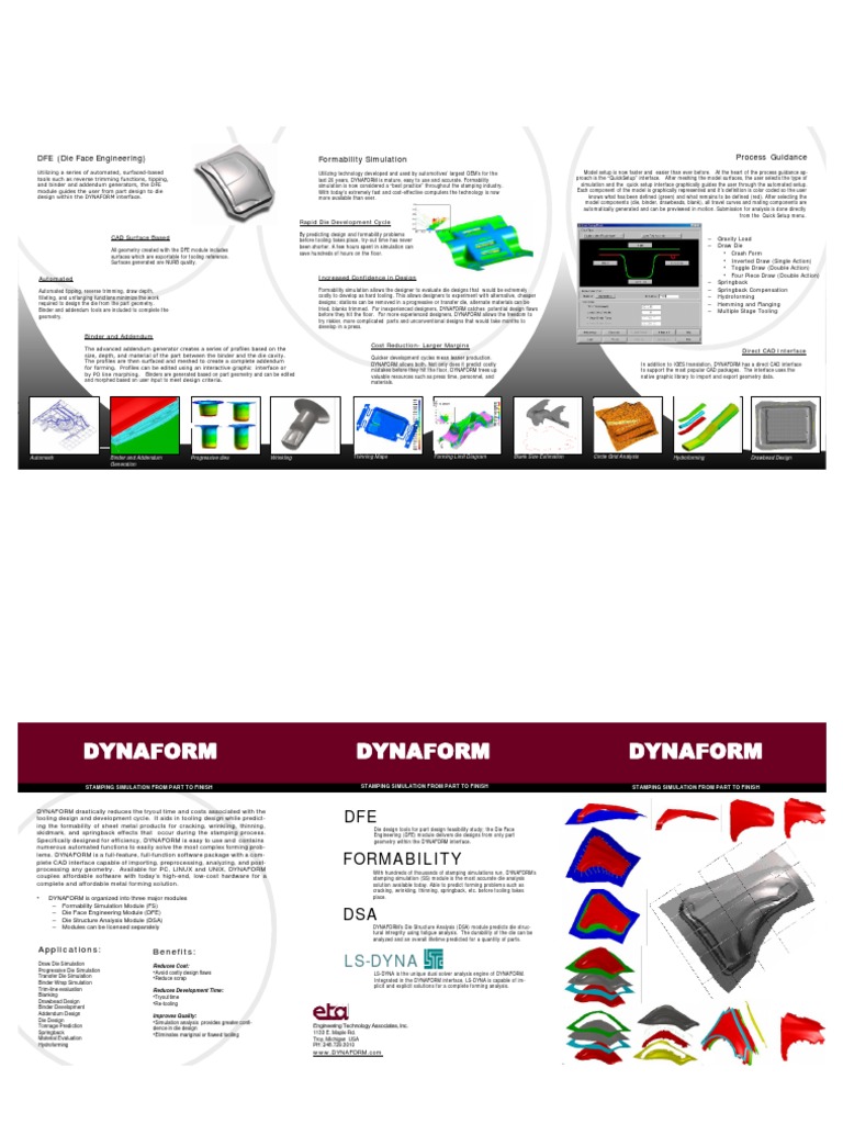 dynaform.pdf | Simulation | Computer Aided Design