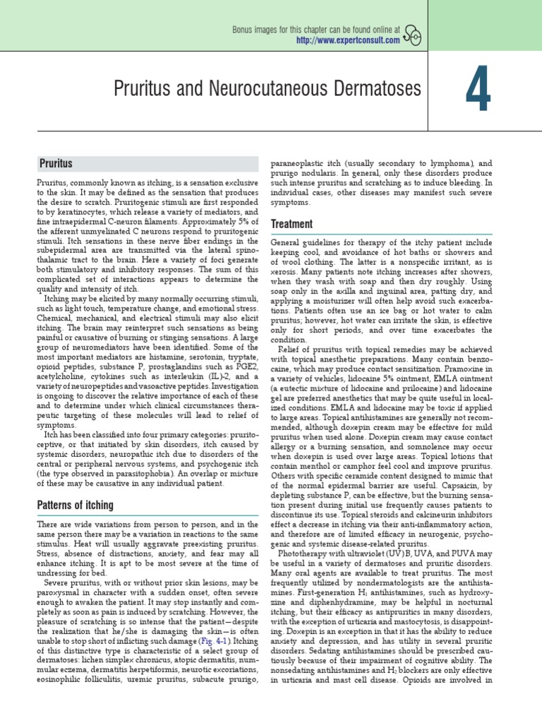 Pruritus and Neurocutaneous Dermatoses | PDF | Candidiasis | Dermatitis